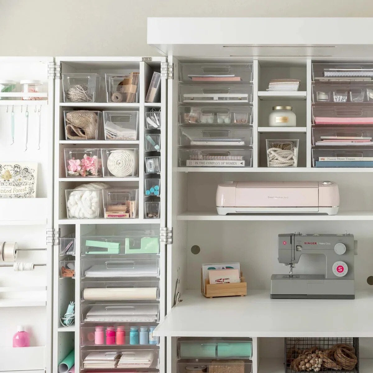 DreamBox Craft Storage Cabinet with Table - Deluxe Crafting Cabinet ...