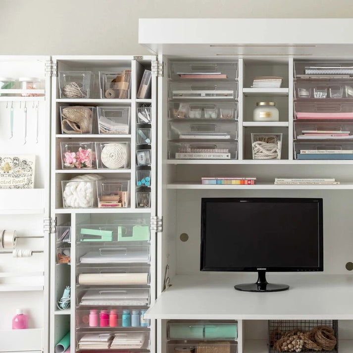 DreamBox Craft Storage Cabinet with Table - Deluxe Crafting Cabinet ...